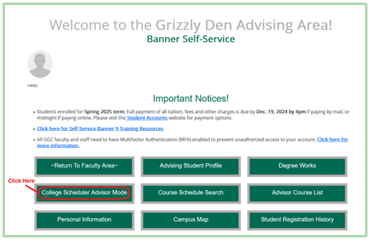 College Scheduler Single Sign-On enhancement for Grizzly Den within ...